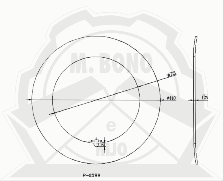CUCHILLA CIRCULAR BOMBE DE Ø110xØ75×1.5MM P-0599 | M. BONO E HIJO